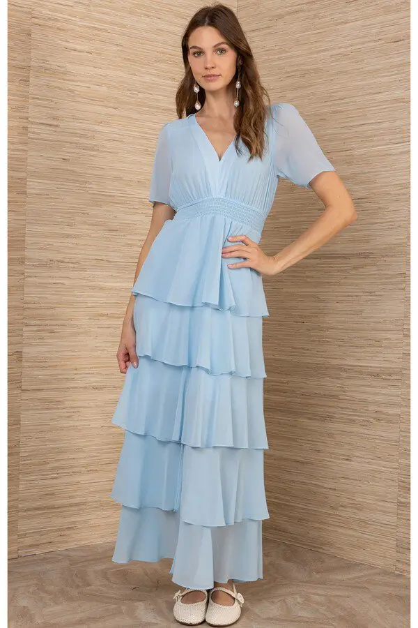 Hale Bob Imogene Solid Maxi Dress - Blue