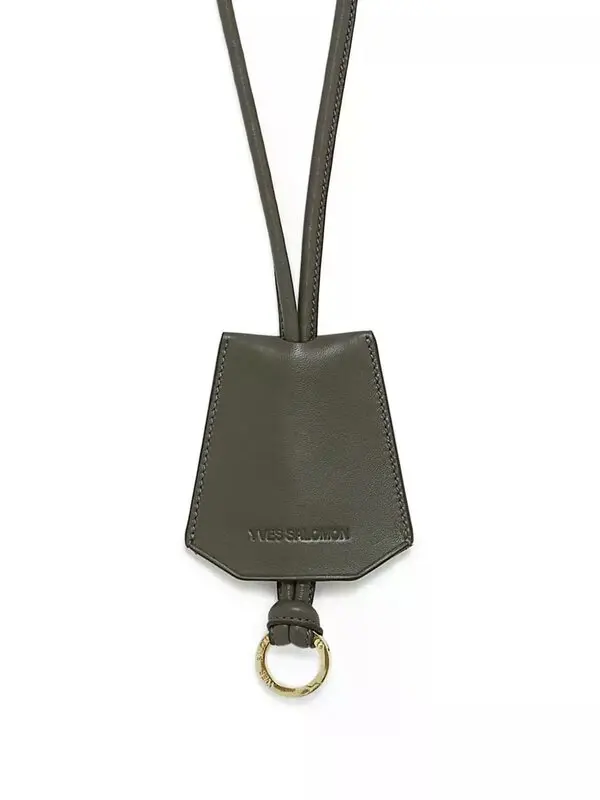 YVES SALOMON Leather Keyring - Grey