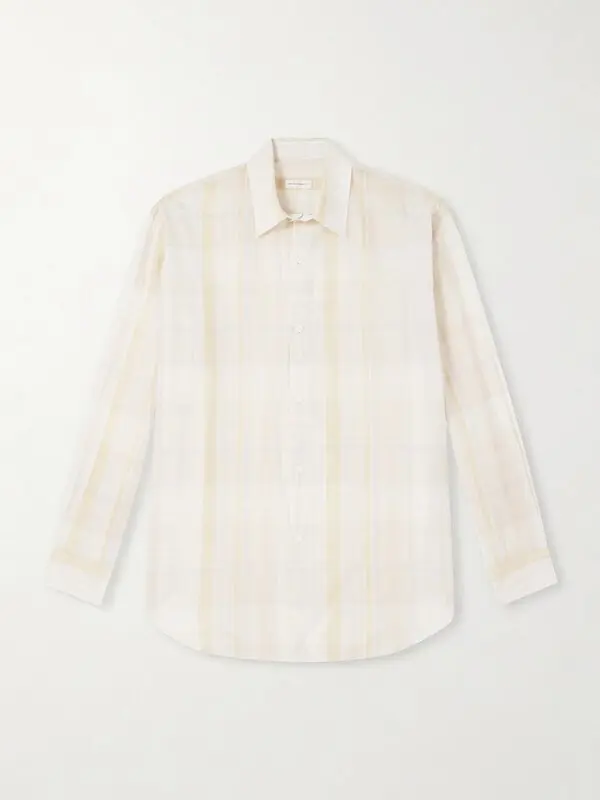 KAPTAIN SUNSHINE Checked Cotton-flannel Shirt