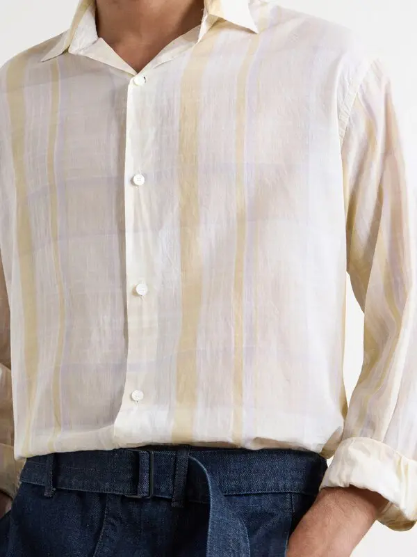 KAPTAIN SUNSHINE Checked Cotton-flannel Shirt