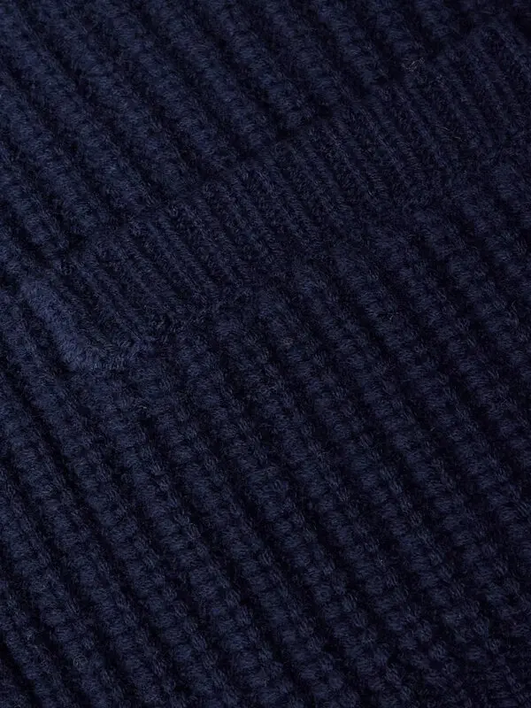 Hartford Shawl-collar Ribbed Wool Cardigan - Blue