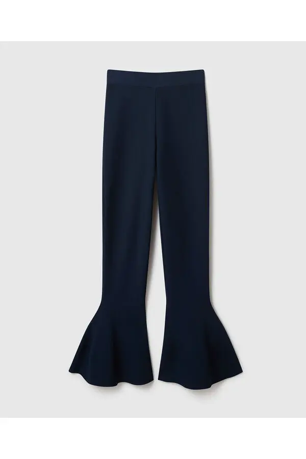 Stella McCartney Compact Knit Peplum Trousers - Black