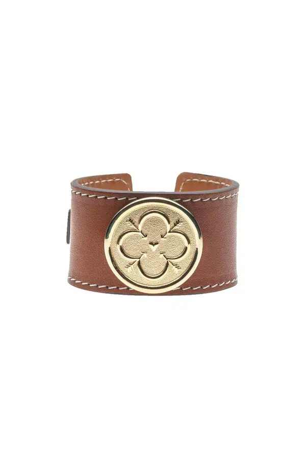 JANE WIN Love Leather Cuff - Gold