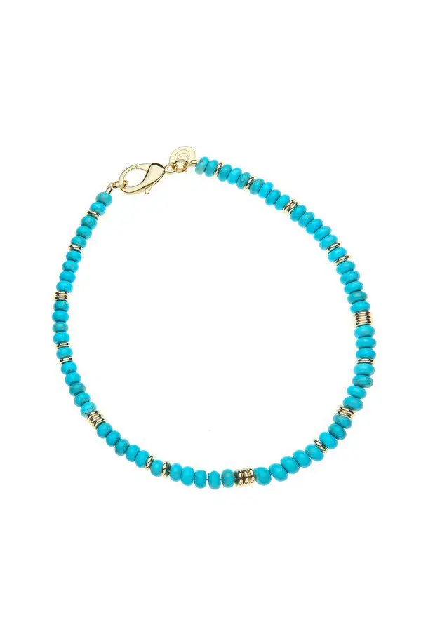 JANE WIN Gumdrop Beaded Necklace - Blue
