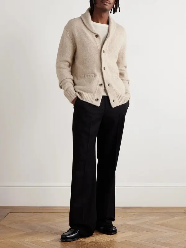 Hartford Shawl-collar Cardigan - Neutrals