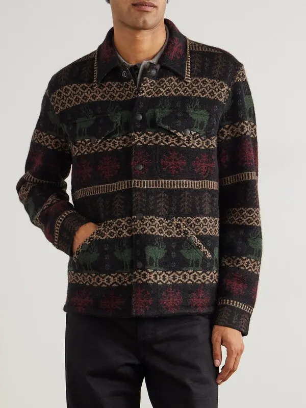 Ralph Lauren Fair Isle Alpaca And Wool-blend Jacquard Overshirt