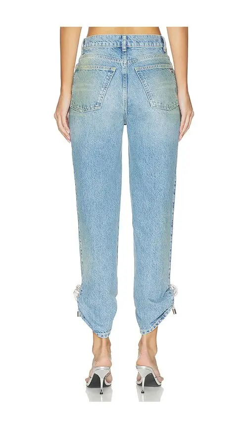 AREA Crystal Knot Jean - Medium Blue
