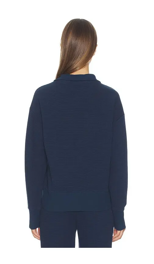 NEGATIVE UNDERWEAR Waffle Knit Pullover - Navy
