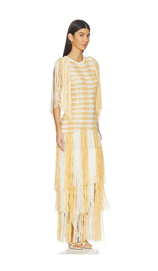 Ulla Johnson Silvia Fringe Knit Dress - Beach