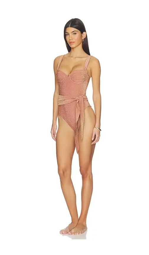 Devon Windsor Stephanie Metallic Full-piece Swimsuit
