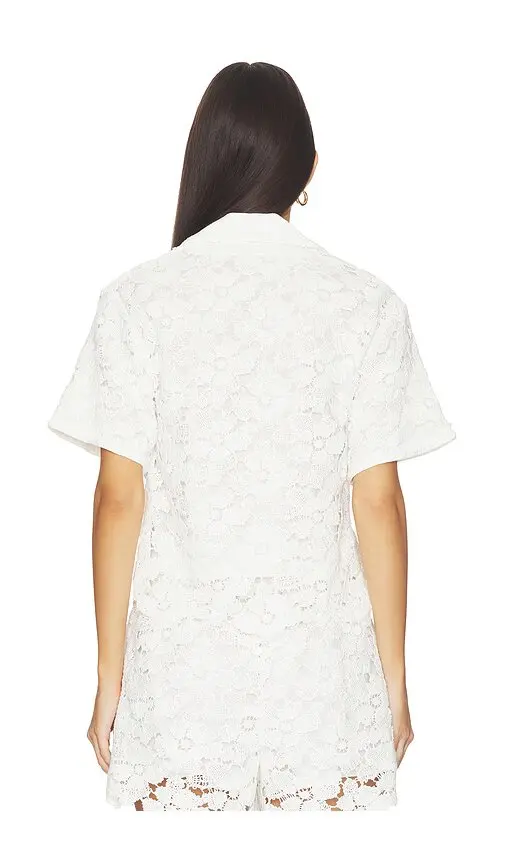 Simkhai Glenn Lace Camp Shirt - Ivory