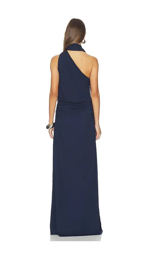 Simkhai Moira Draped Jersey Gown - Midnight