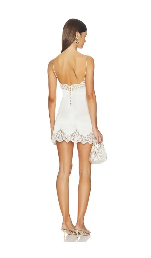 tularosa lace dress Tularosa Lio Silk Mini Dress in Ivory