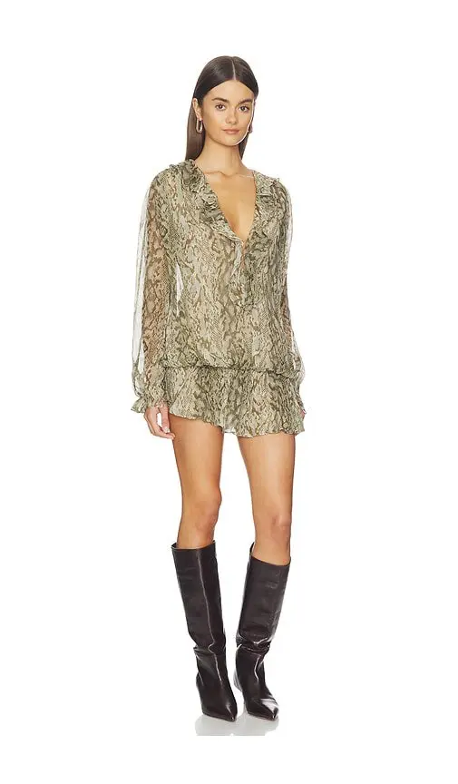 Tularosa Soca Mini Dress - Snake