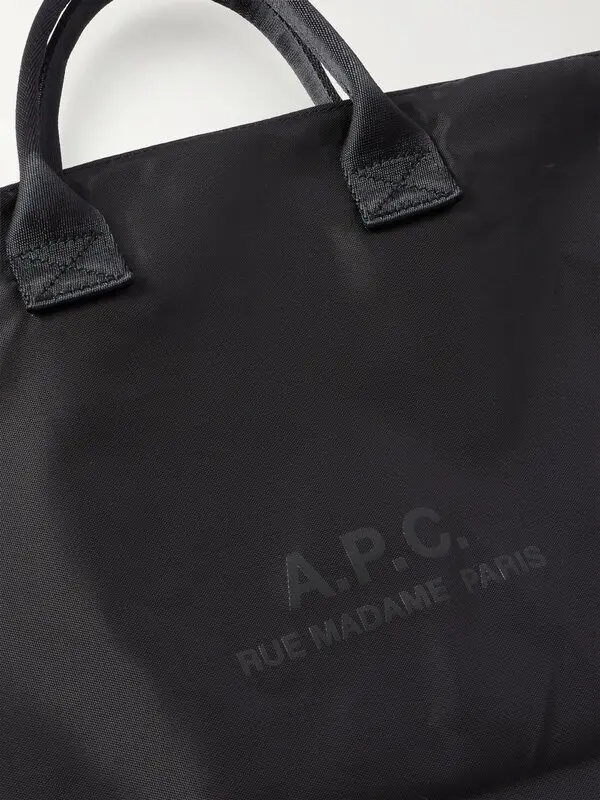 A.p.c. Webbing-trimmed Logo-print Shell Messenger Bag
