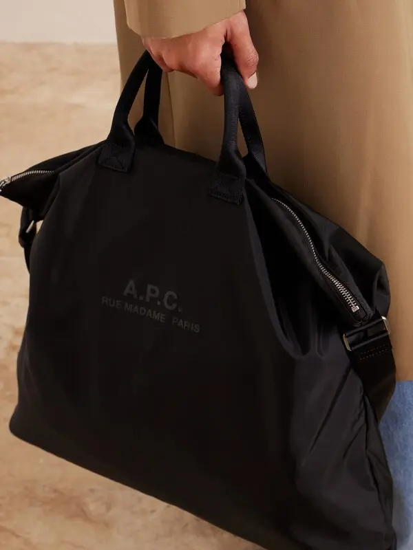 A.p.c. Webbing-trimmed Logo-print Shell Messenger Bag