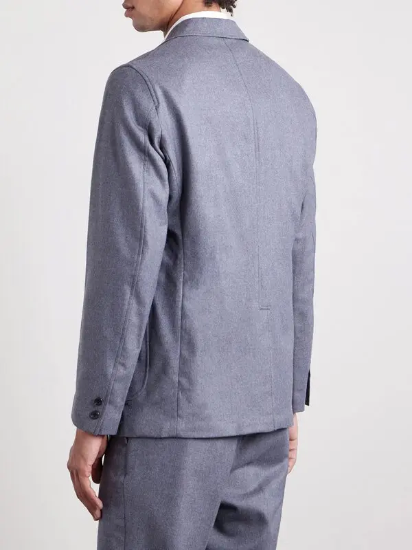 BEAMS Wool-blend Flannel Blazer - Gray