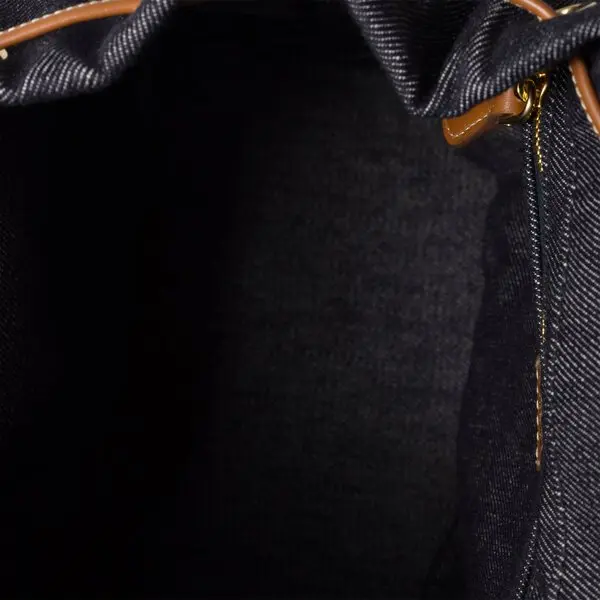 Miu Miu Denim Backpack - Blue/brandy