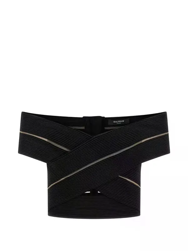 Balmain Off-the-shoulder Top - Black