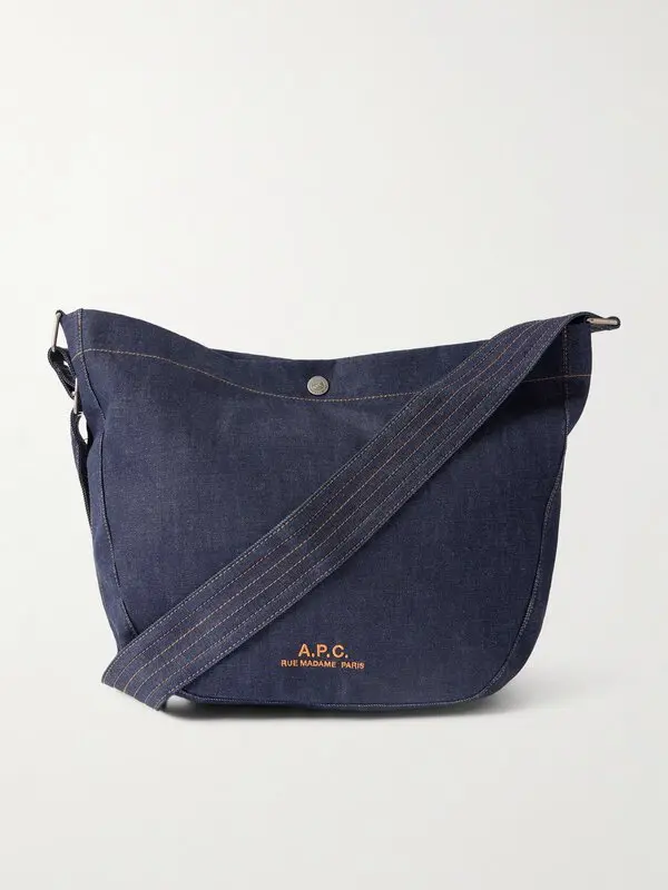 A.p.c. Journal Organic Denim Tote Bag - Blue