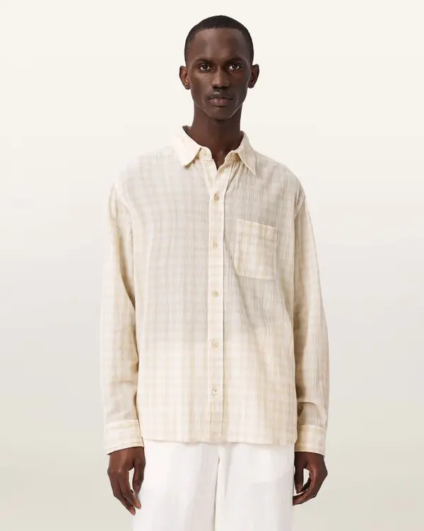 ALLSAINTS Toya Oversized Long Sleeve Cotton Shirt
