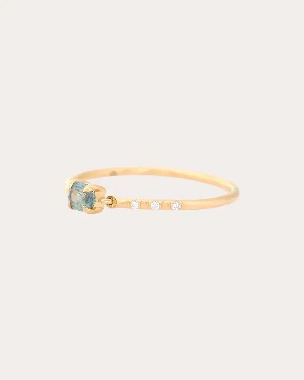 YI COLLECTION Alexandrite & Diamond Petite Circle Ring