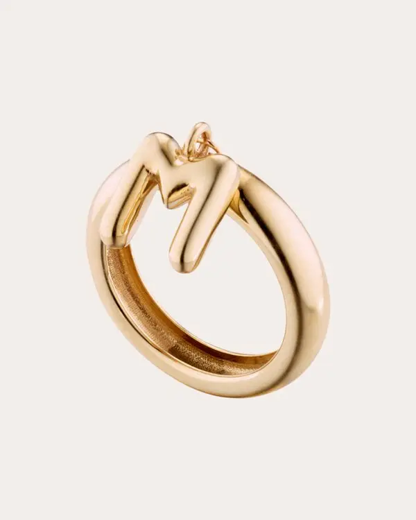 ELIZABETH MOORE 14k Puffy Initial Ring