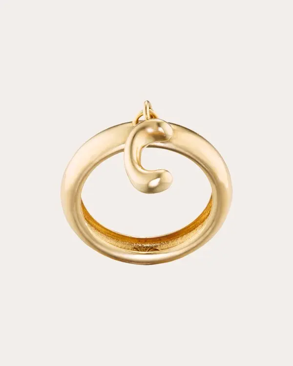 ELIZABETH MOORE 14k Puffy Initial Ring