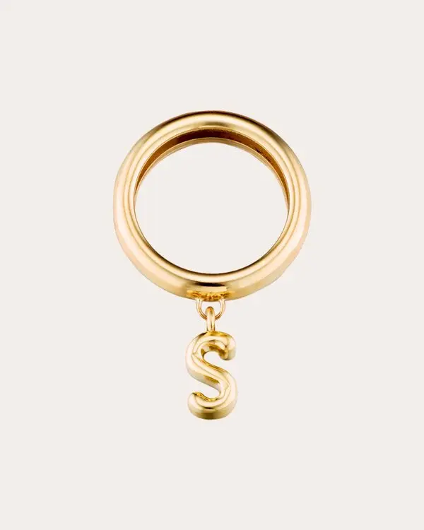 ELIZABETH MOORE 14k Puffy Initial Ring