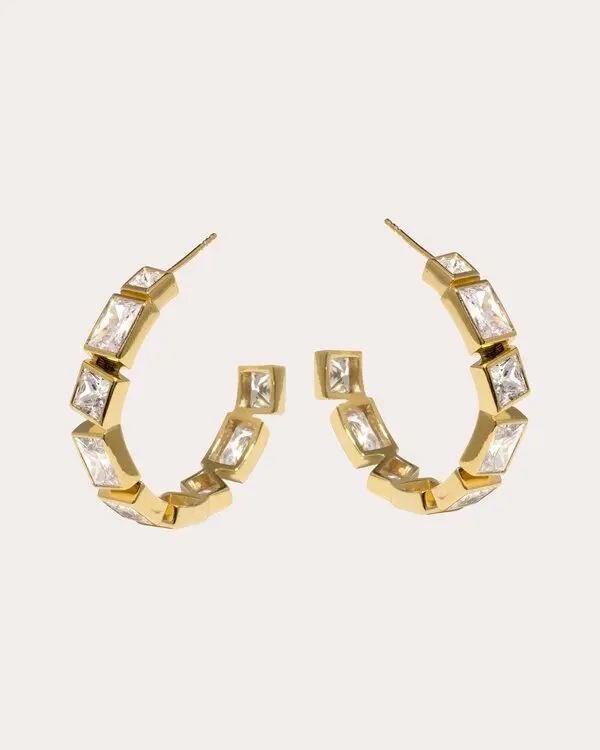 Completedworks 18k-plated Cubic Zirconia Hoop Earrings - Gold