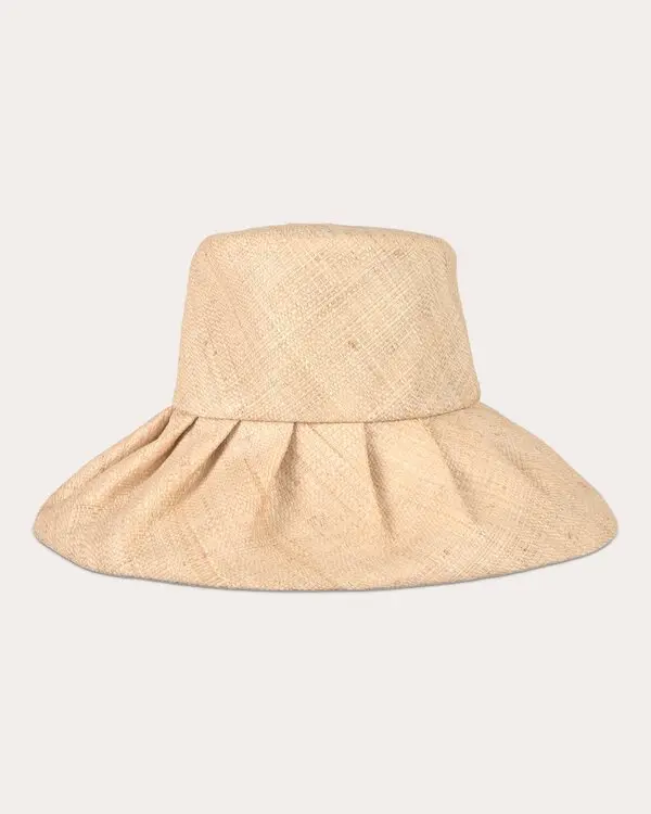 Eugenia Kim Penelope Pleated Raffia Convertible Sun Hat - Neutral