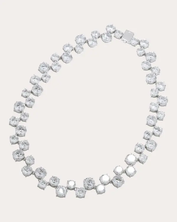 Completedworks Cubic Zirconia Checkerboard Necklace