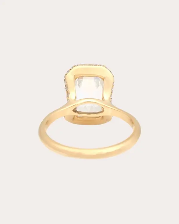YI COLLECTION Rainbow Moonstone & Diamond Aurora Ring