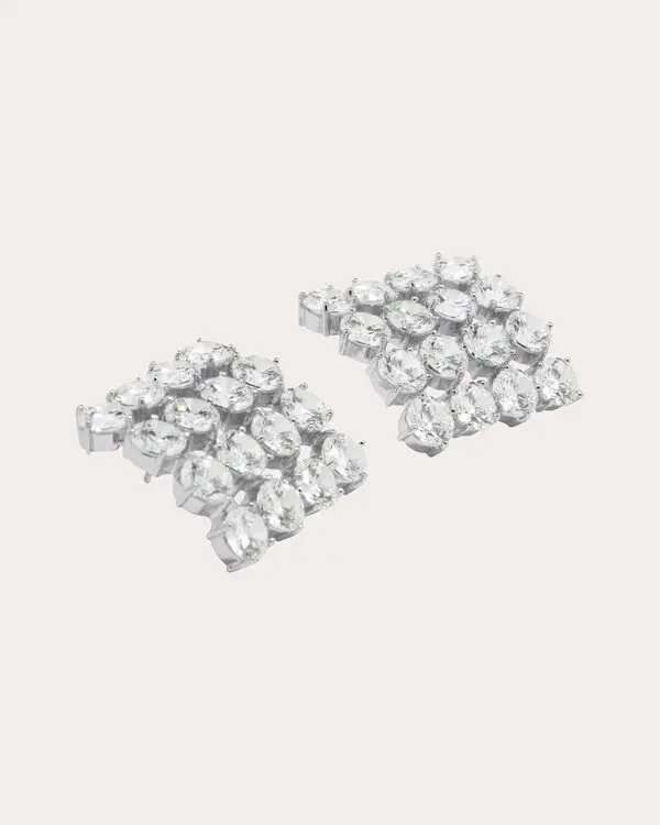 Completedworks Cubic Zirconia Juggernaut Stud Earrings - Silver