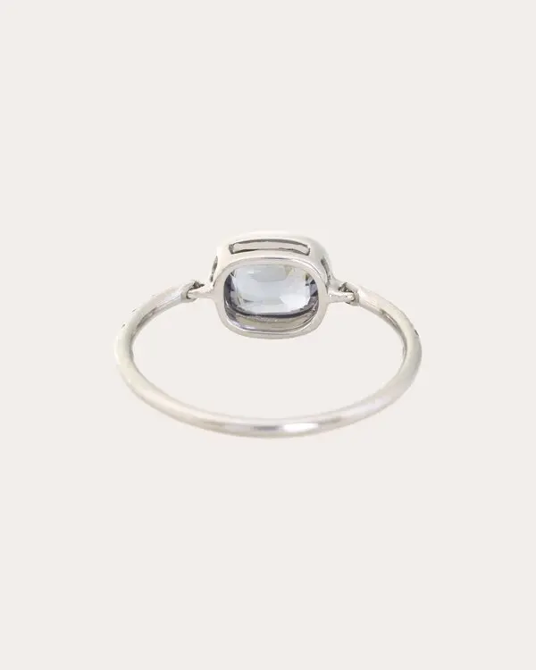 YI COLLECTION Spinel & Black Diamond Petite Circle Ring