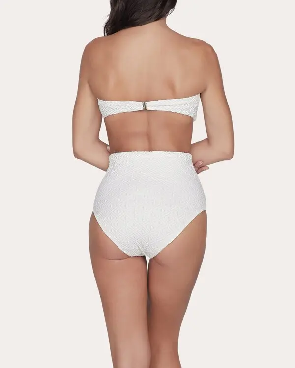 GIRLSMUSTHAVE Laila Jacquard Bow Bandeau Bikini Top