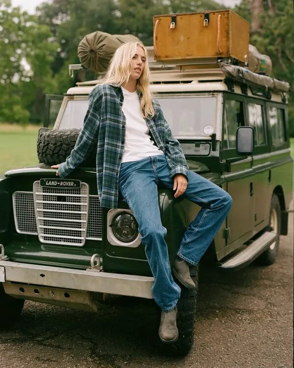 WITH NOTHING UNDERNEATH The Oversized Brushed Plaid Cotton Shirt - Multicolor