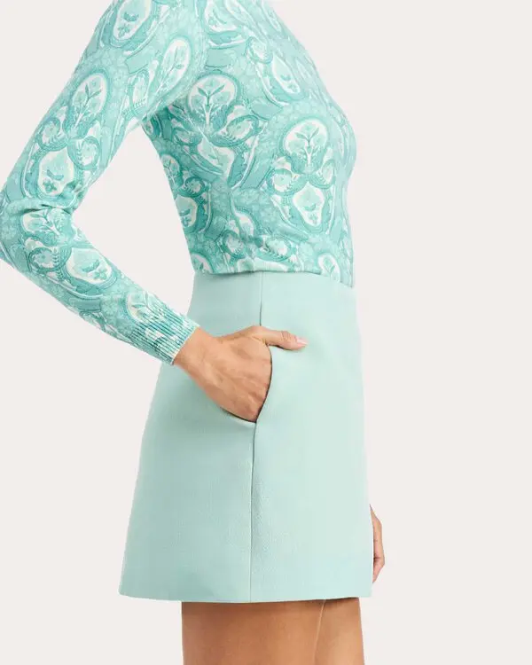 Mestiza New York Arden Crepe Hardware Wrap Mini Skort