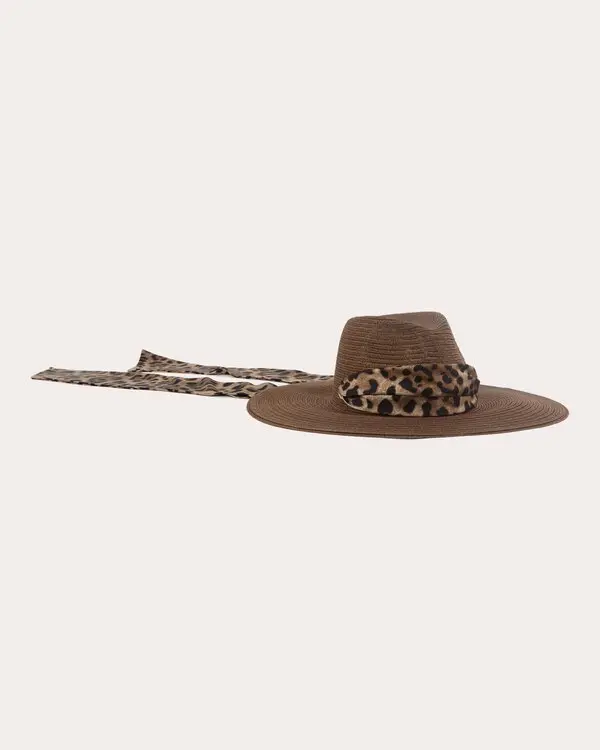 Eugenia Kim Cassidy Hemp Fedora With Scarf - Brown