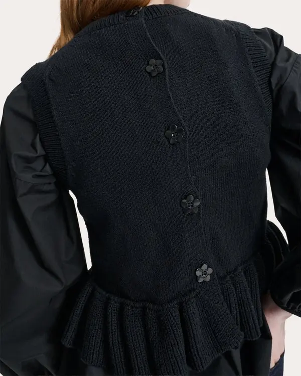 Cecilie Bahnsen Billie Knit Cotton-silk Vest