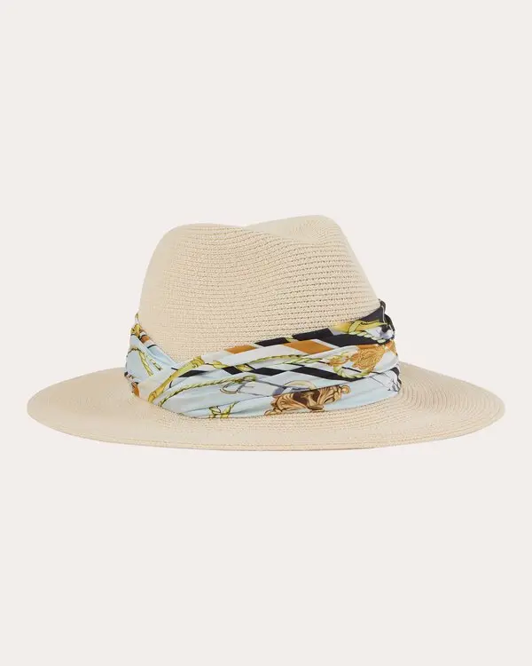 Eugenia Kim Courtney Satin-trim Woven Toyo Fedora - Neutral