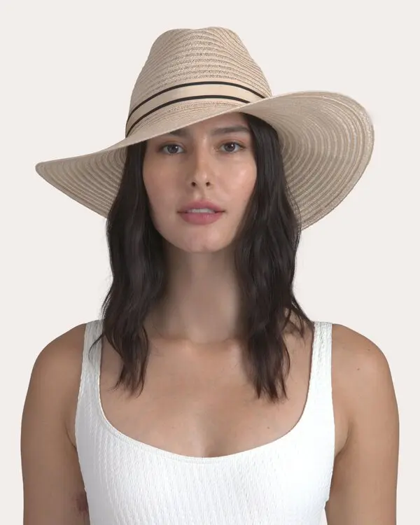 Eugenia Kim Emmanuelle Grosgrain Ribbon Hemp Fedora - Neutral