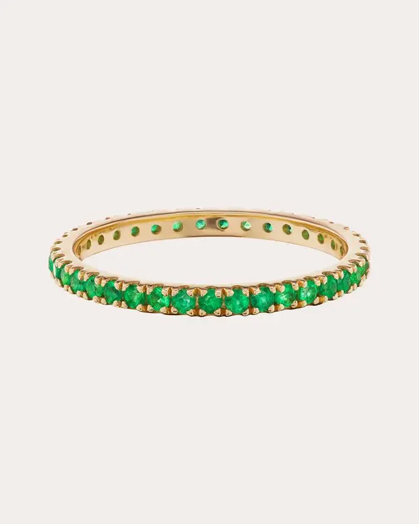PREETI SANDHU Emerald And 14k Gold Band Ring - Green