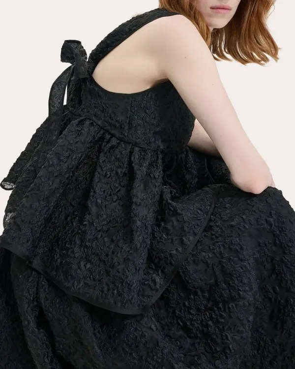 Cecilie Bahnsen Cora Grasmere Matelassé Empire Peplum Top