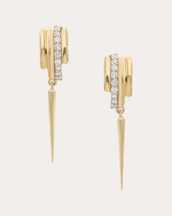 PREETI SANDHU Diamond & 14k Ethereal Venetian Drop Earrings