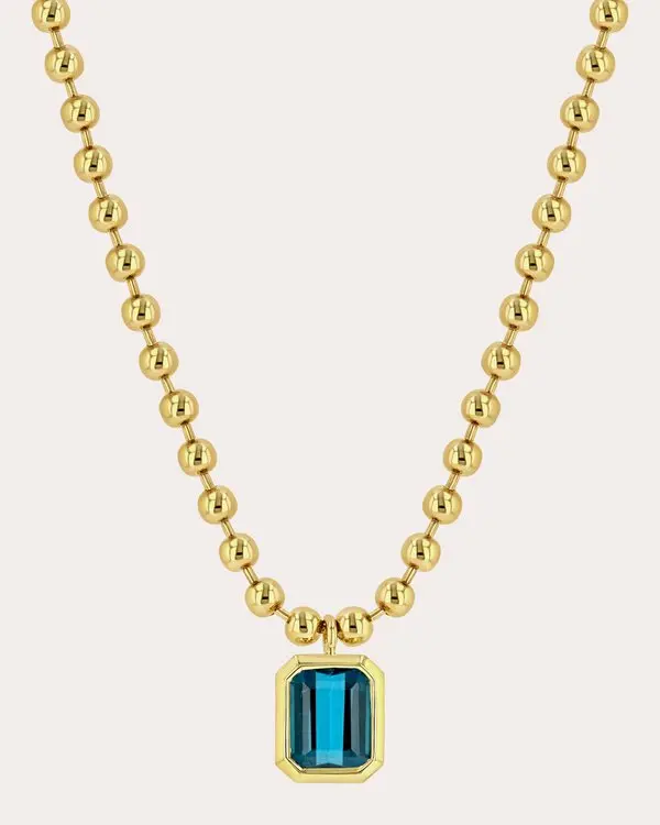 FUTURE FORTUNE Indicolite Tourmaline Jubilee Pendant Necklace - Blue