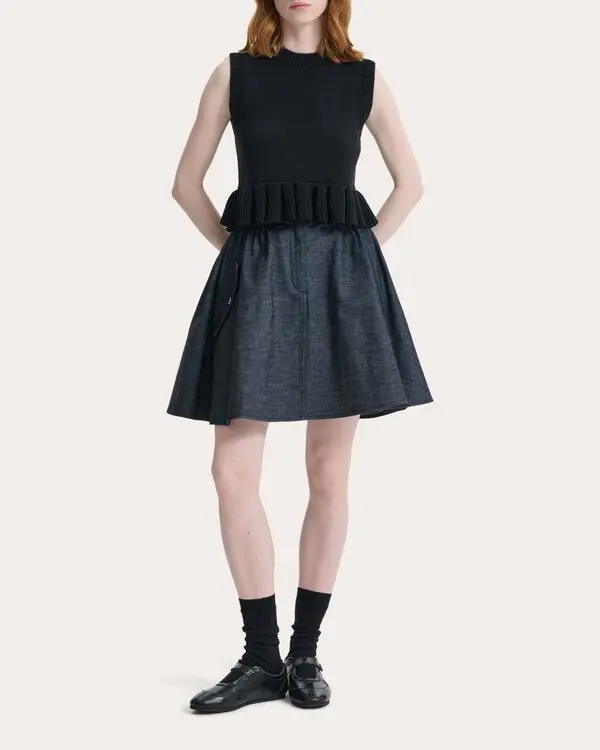 Cecilie Bahnsen Cici A-line Denim Skirt