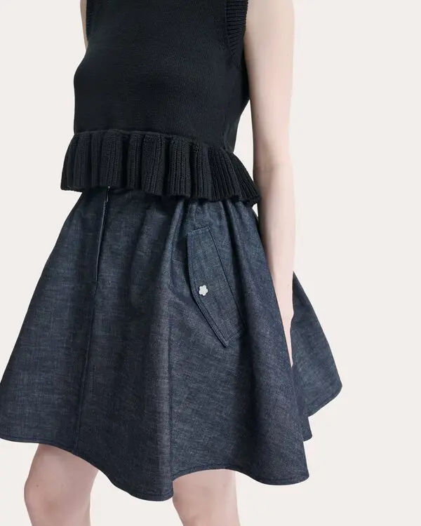 Cecilie Bahnsen Cici A-line Denim Skirt
