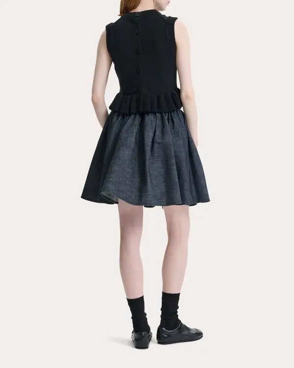 Cecilie Bahnsen Cici A-line Denim Skirt