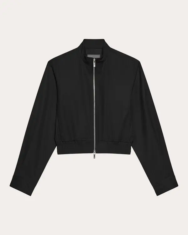 Helmut Lang Wool Gabardine Wardrobe Bomber Jacket